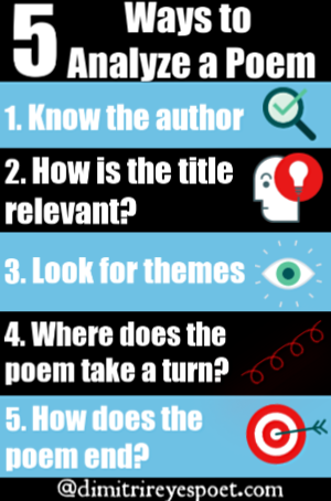 5 Ways to Analyze a Poem – Dimitri Reyes, Poet